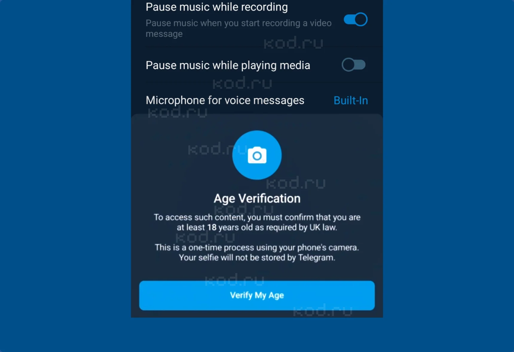 Как Telegram будет проверять возраст и для чего