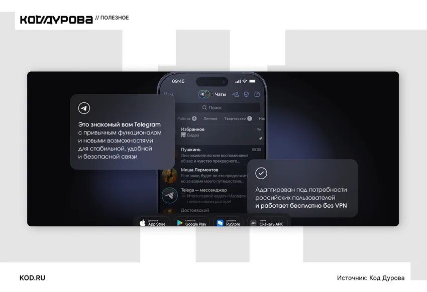 Разбор: что за мессенджер Telega, как связан с VK и Telegram и откуда ...